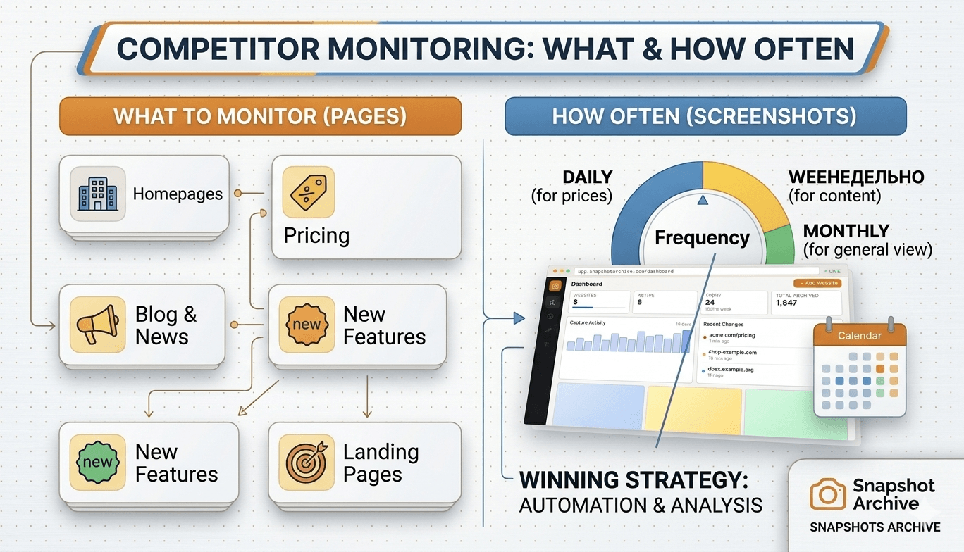 What Competitor Pages to Monitor and How Often to Take Screenshots ...